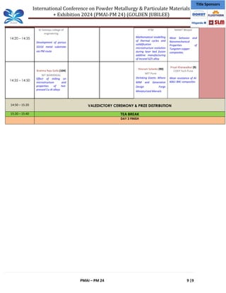 PMAI PM24 International Conference Program Schedule | PDF
