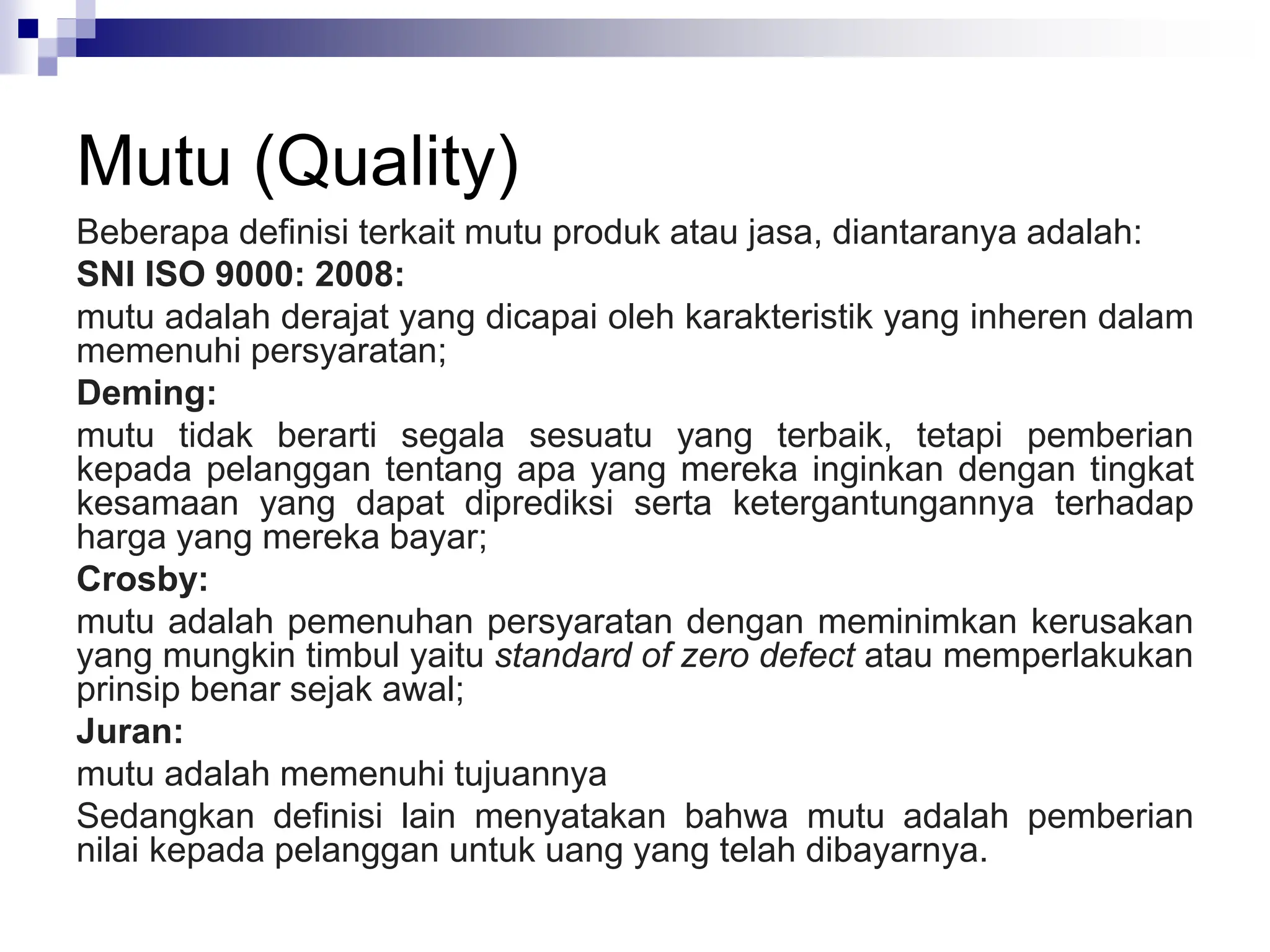 penjaminan mutu analisis kimia laboratorium | PPT