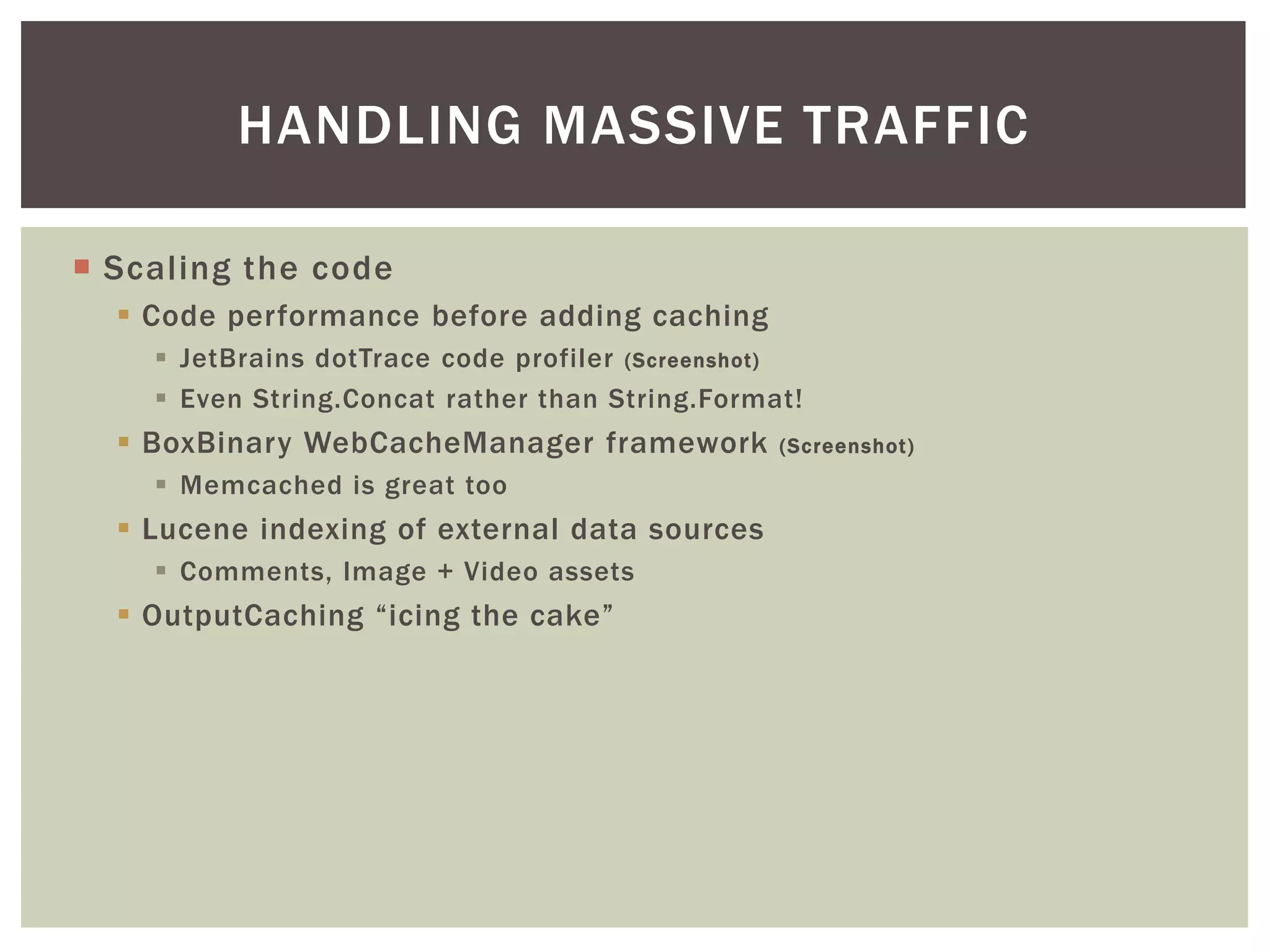 Large scale, cloud computing and scalability with Umbraco | PPT