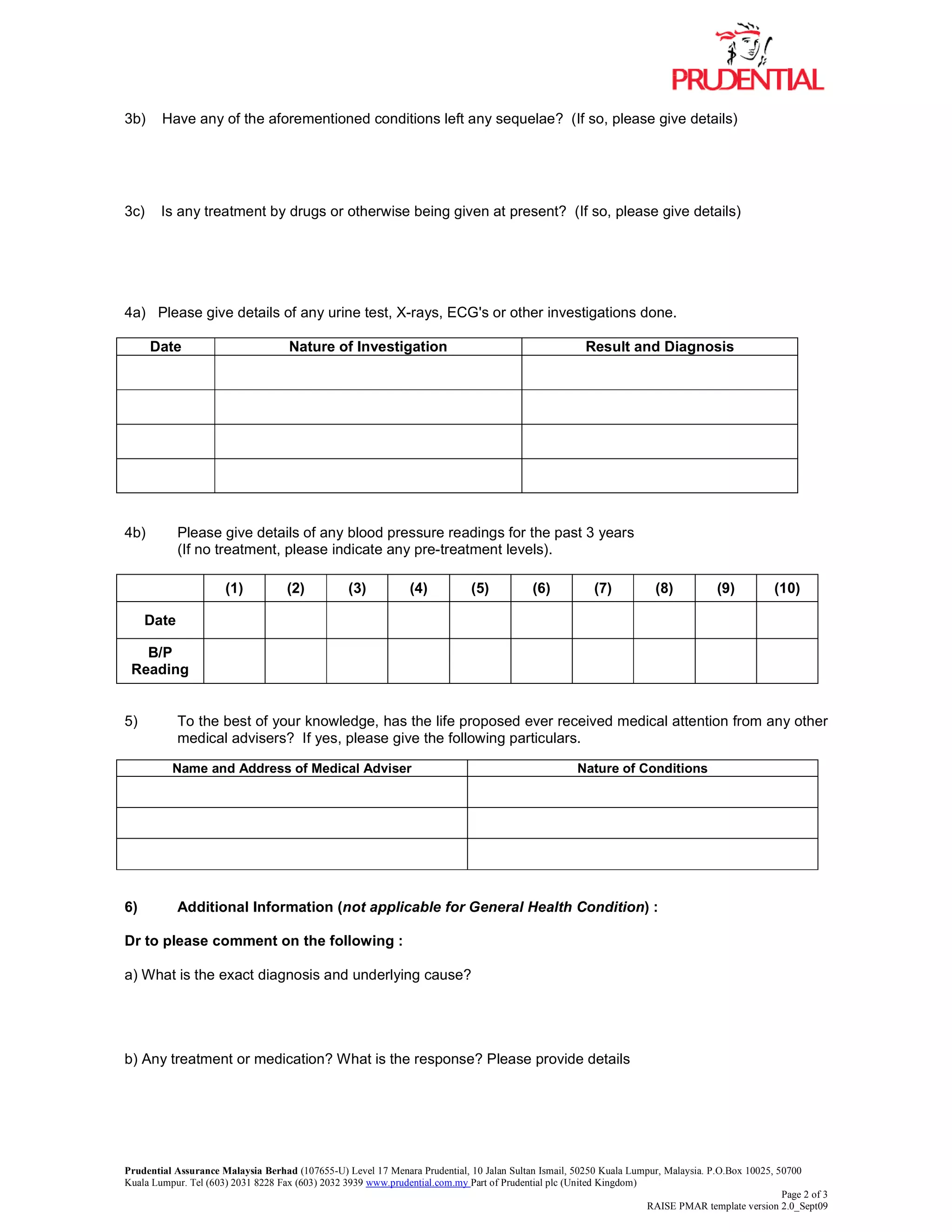 Personal Medical Attendant's Report | PDF