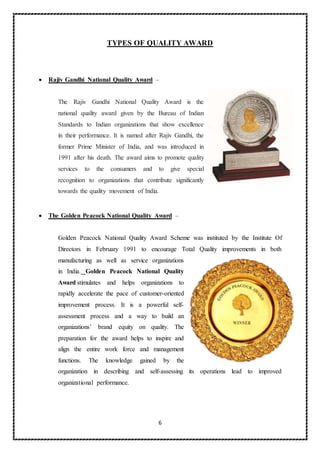 QUALITY AWARD ASSIGNMENT | DOCX