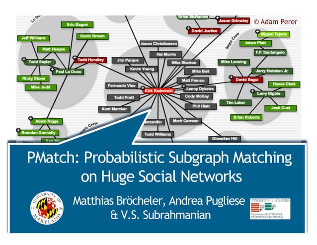 PMatch: Probabilistic Subgraph Matching on Huge Social Networks | PPT