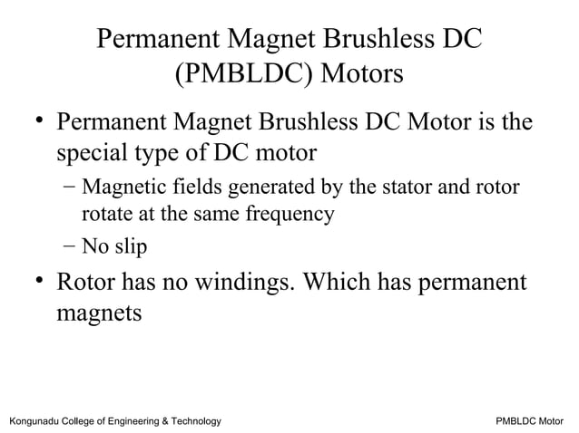 PMBLDC motor | PPT