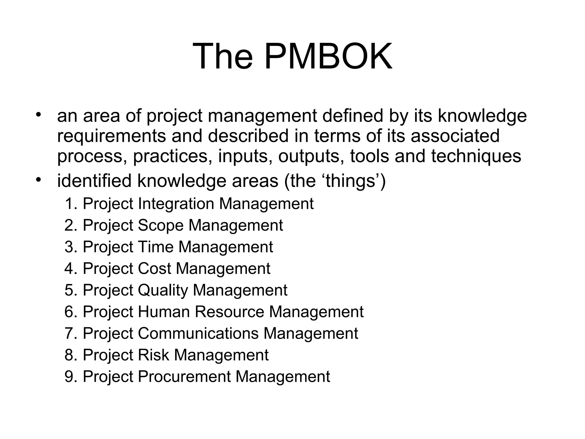 Pmbok | PPT
