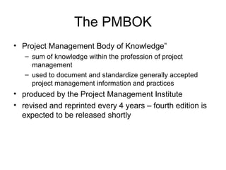 Pmbok | PPT