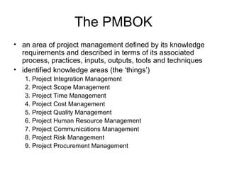 Pmbok | PPT