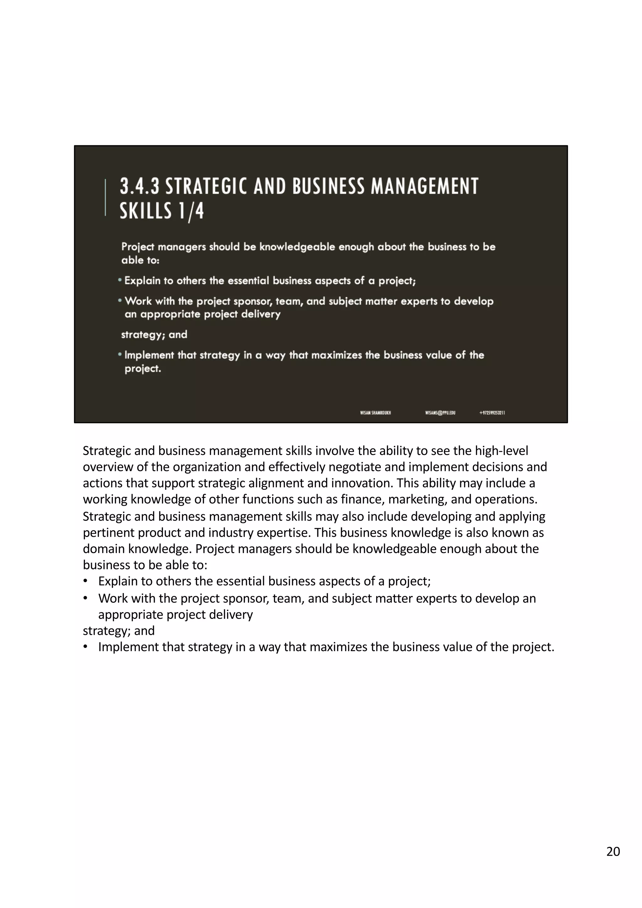 Pmbok 03 the role of the project manager | PDF