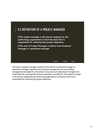 Pmbok 03 the role of the project manager | PDF