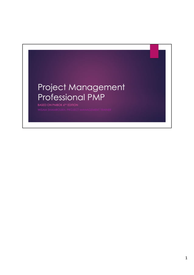 Pmbok 04 project integration management | PDF