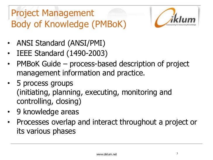 PMBoK Discussion #1, Project Management Framework