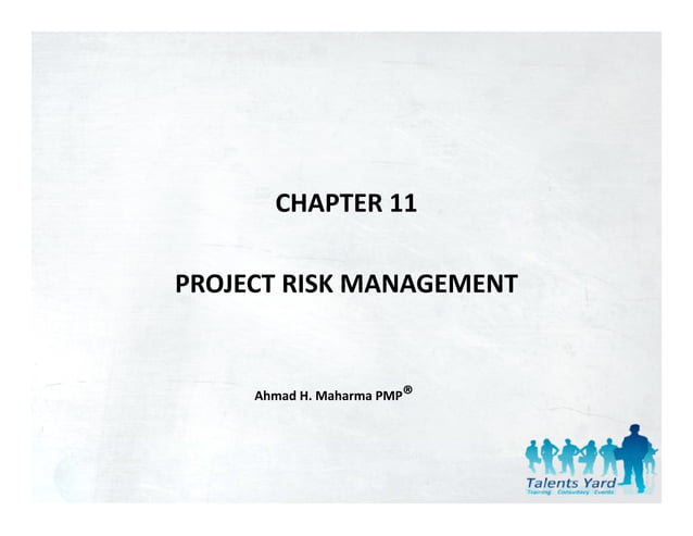Pmbok 4th edition chapter 11 - Project Risk Management | PDF