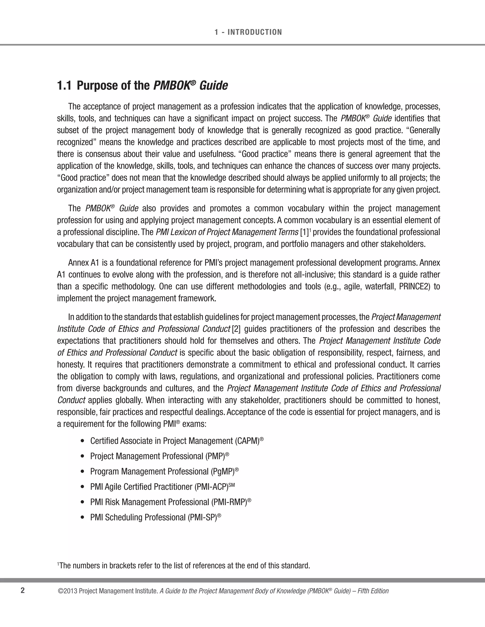 (PMBOK® Guide) – Fifth Edition | PDF