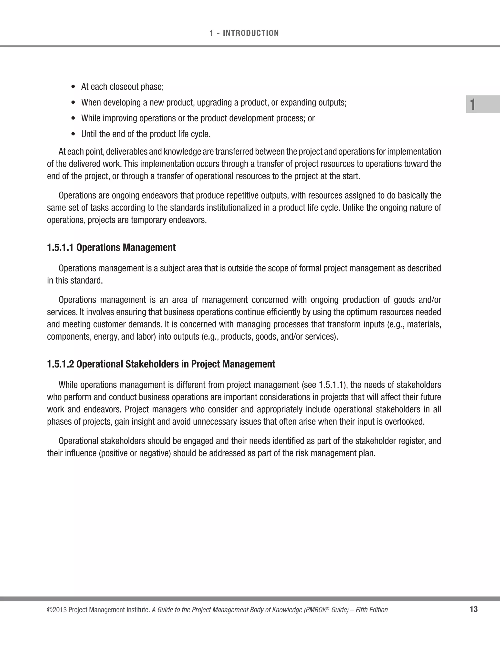 (PMBOK® Guide) – Fifth Edition | PDF