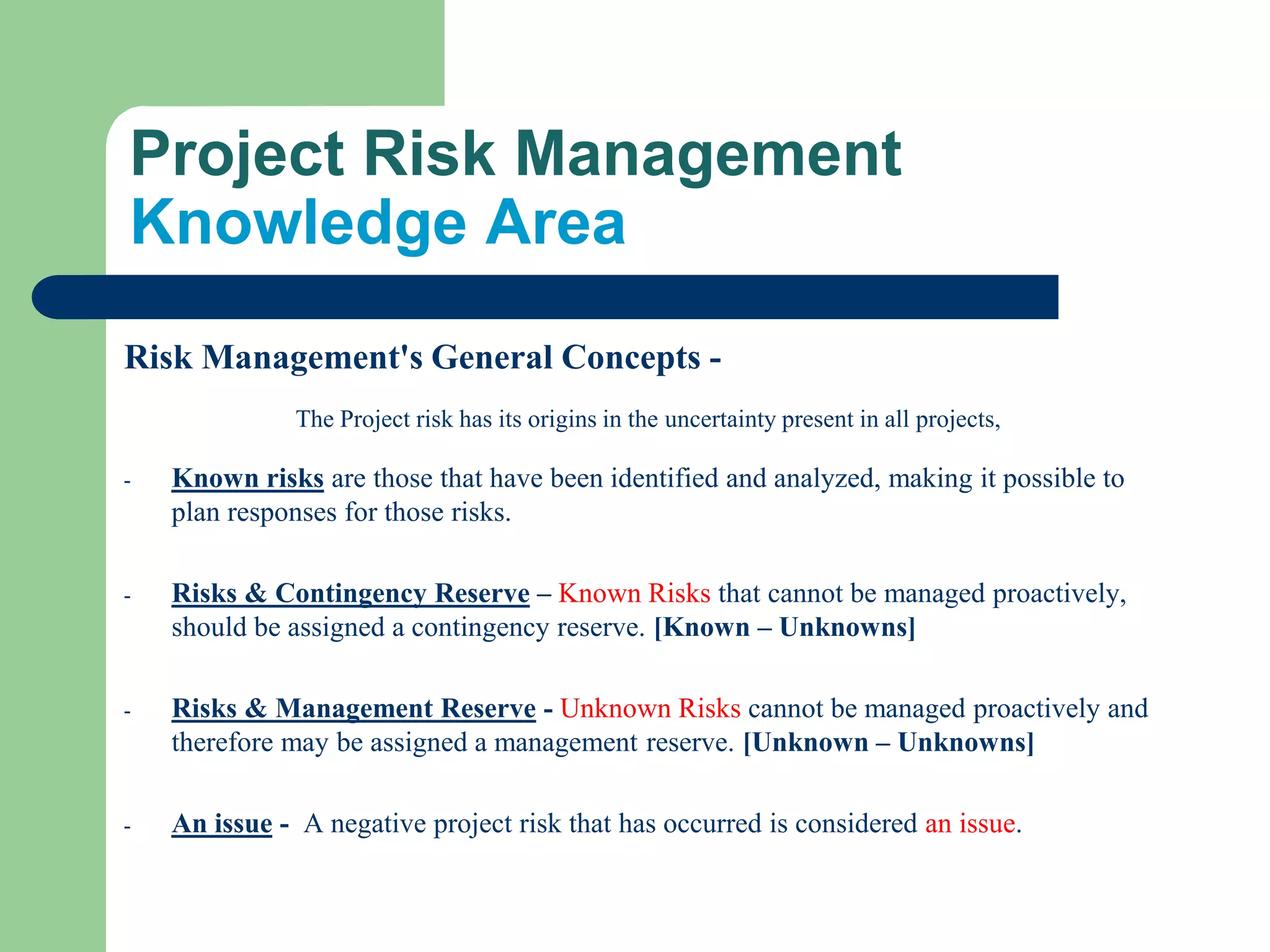 Pmbok 5th planning process group part four _ Project Risk Management | PDF | Business Accounting ...