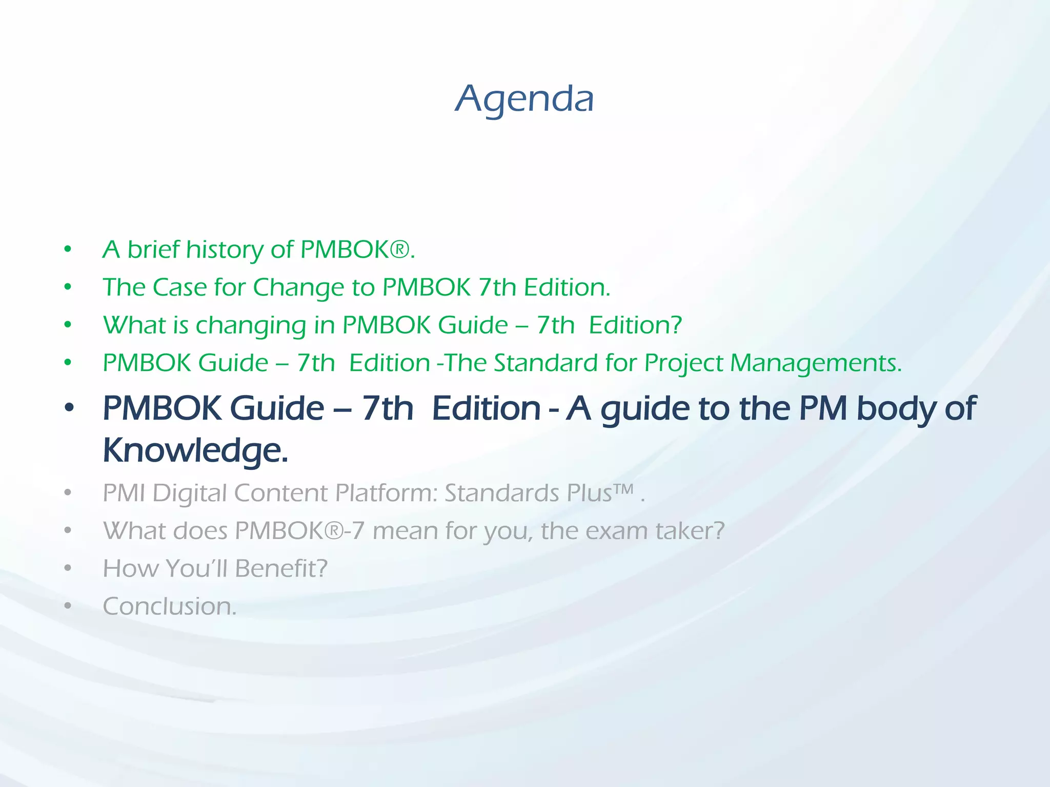 PMBOK 7th Edition What is Changing? | PDF