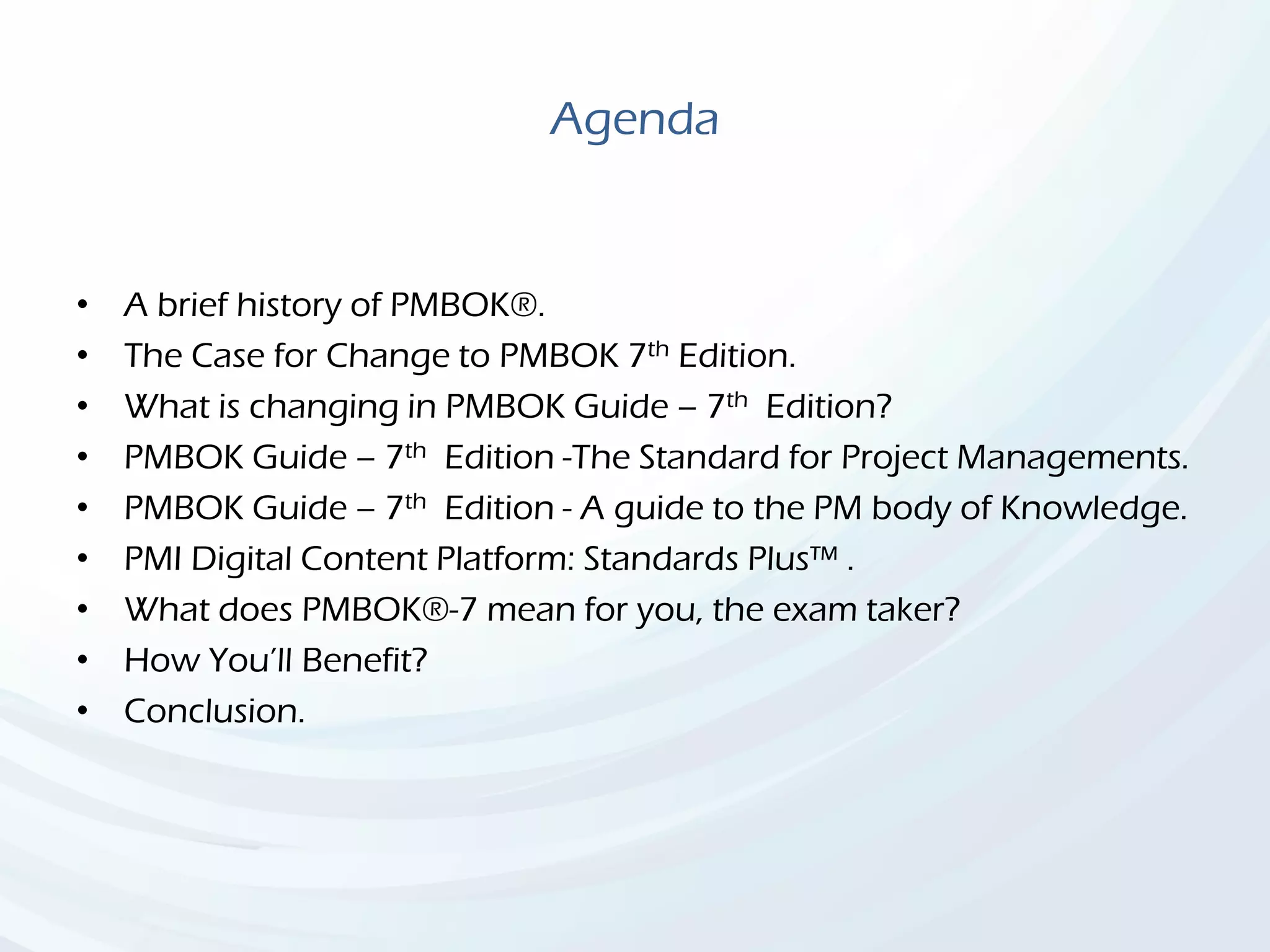 PMBOK 7th Edition What is Changing? | PDF