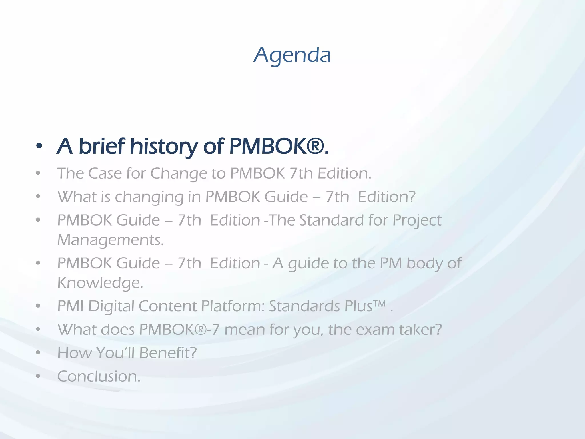 PMBOK 7th Edition What is Changing? | PDF