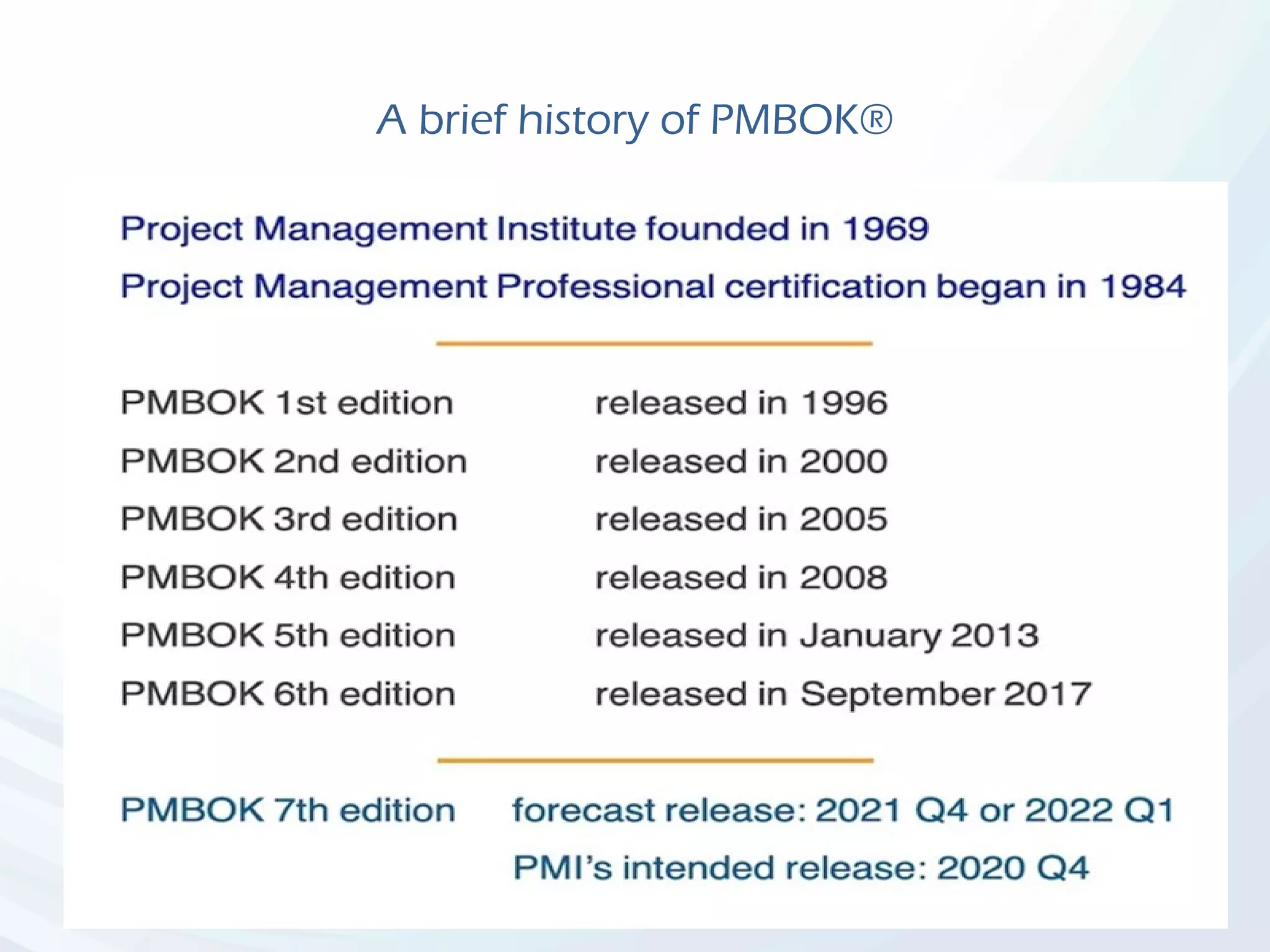 PMBOK 7th Edition What is Changing? | PDF