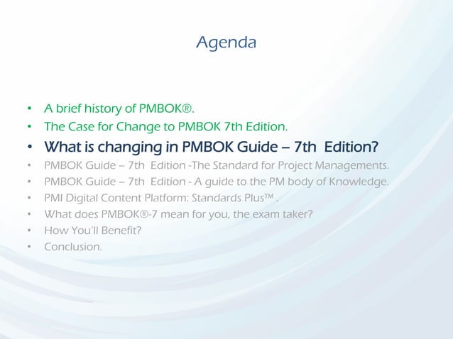 PMBOK 7th Edition What is Changing? | PDF | Business | Business and Finance