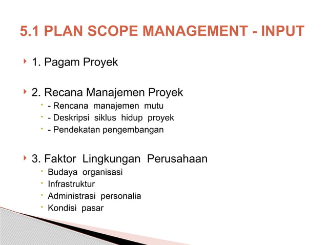 PMBOK Chapter 5.pptx Project Scope Management | PPTX
