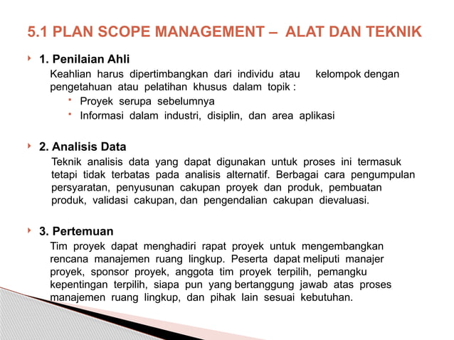 PMBOK Chapter 5.pptx Project Scope Management | PPTX