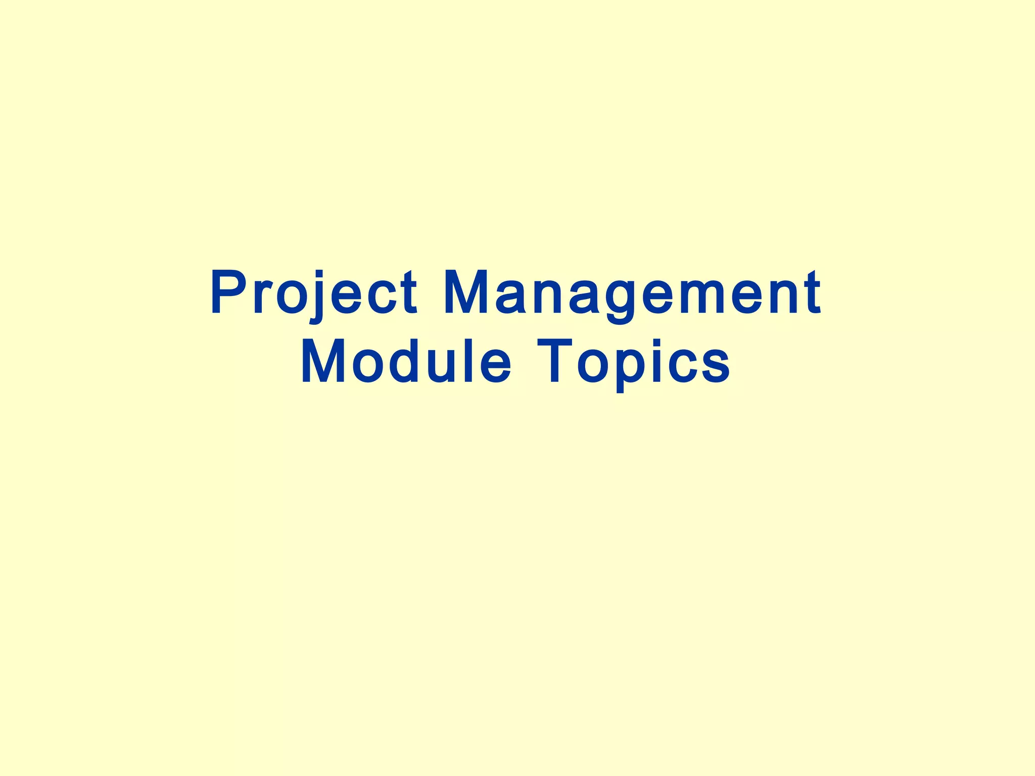 Project Management - Introduction | PPT | Business | Business and Finance