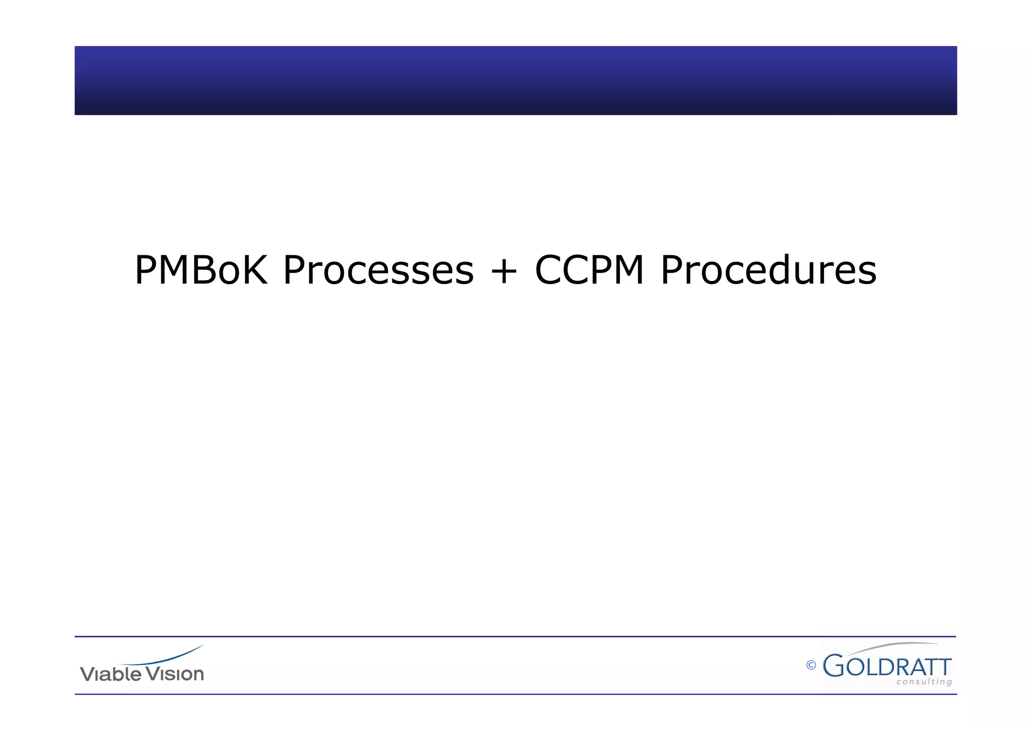 PMBok Processes with CCPM Best Practices | PDF | Business | Business ...