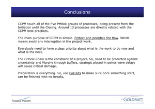 PMBok Processes with CCPM Best Practices | PDF | Business | Business ...