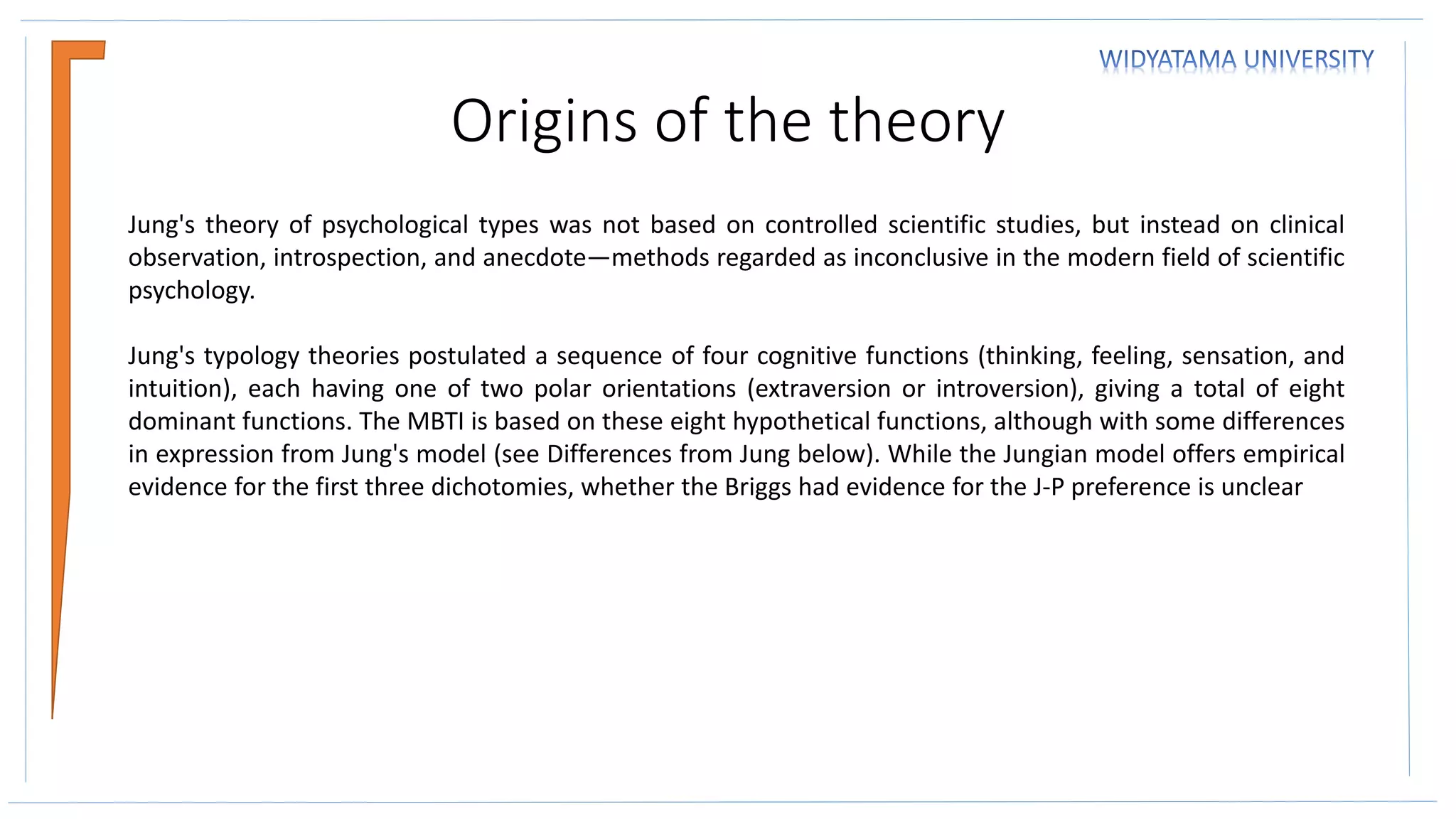 Myers–Briggs Type Indicator (MBTI) | PPTX