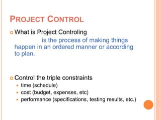 Projrct Monitoring & Controling | PPT
