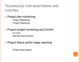 Projrct Monitoring & Controling | PPT