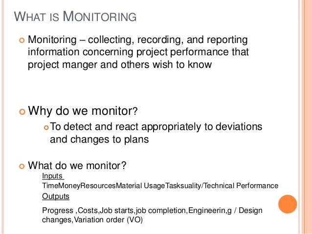 Projrct Monitoring & Controling