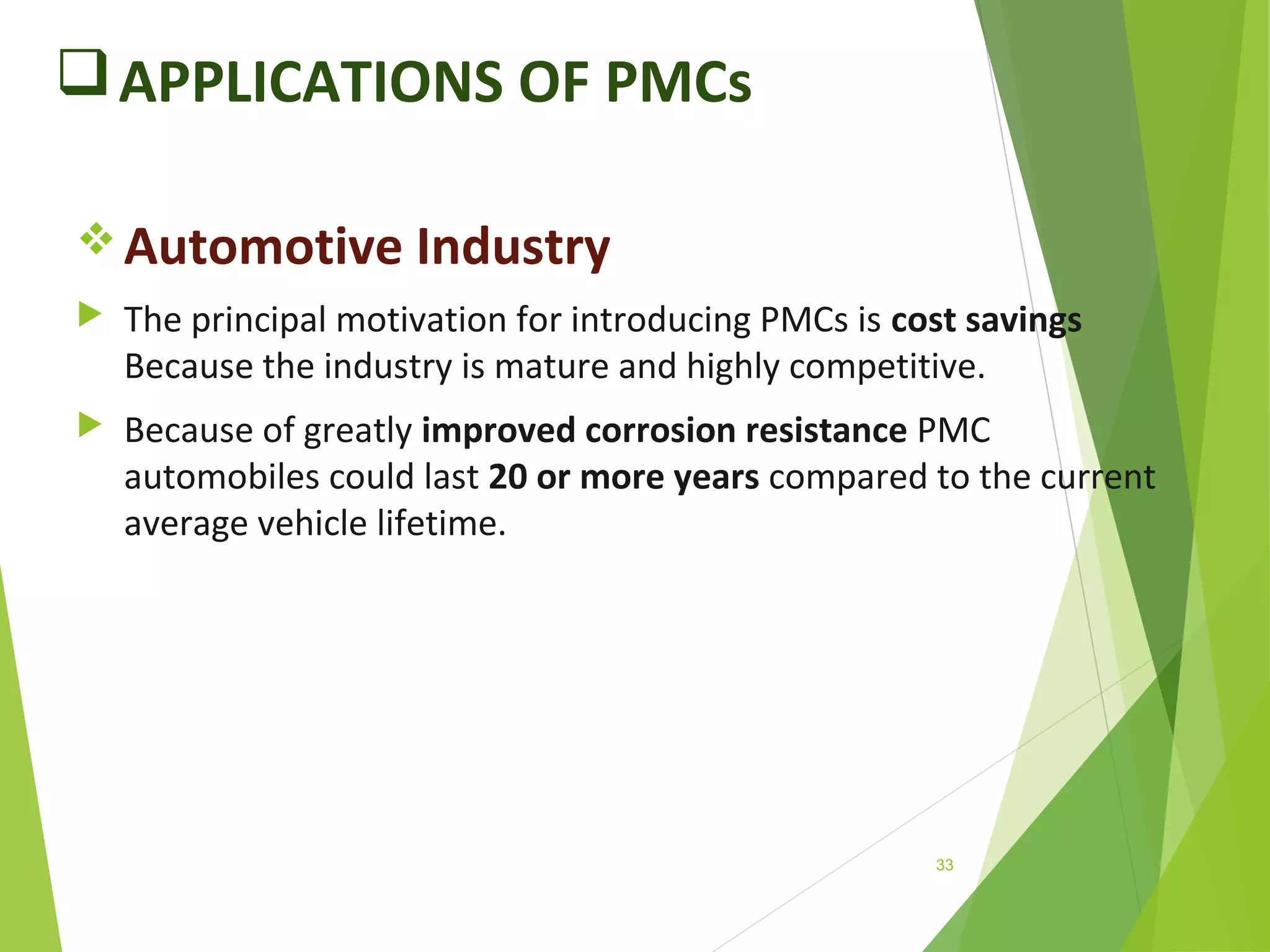 Polymer Matrix Composites (PMC) Manufacturing and application | PPT