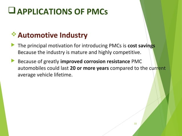 Polymer Matrix Composites (PMC) Manufacturing and application | PPT