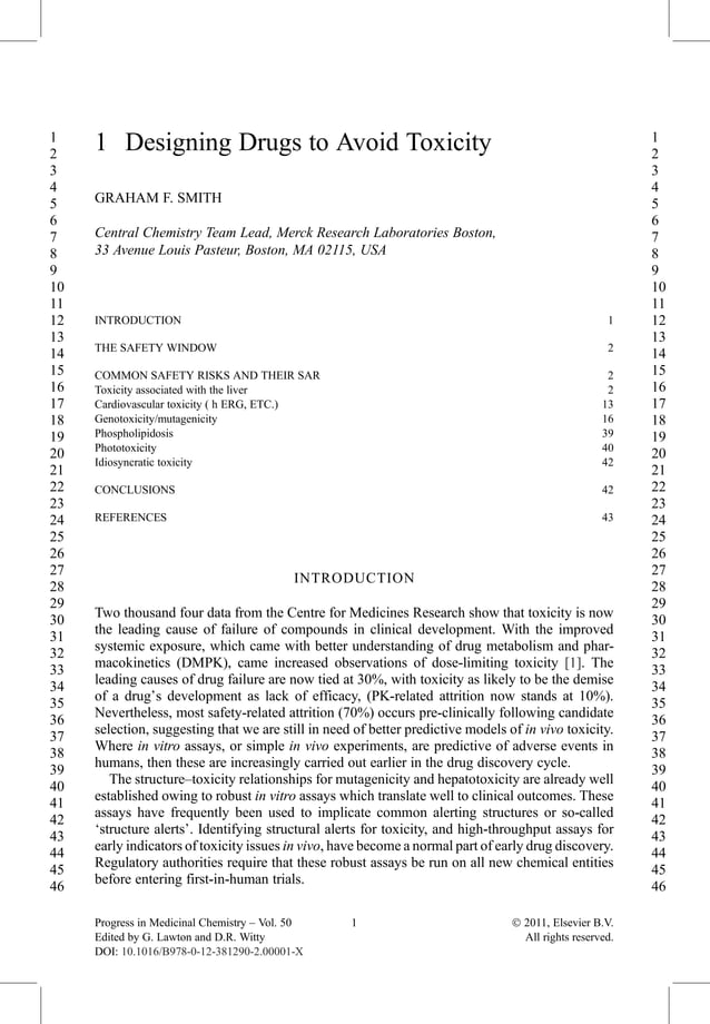 Designing Drugs to Avoid Toxicity | PDF