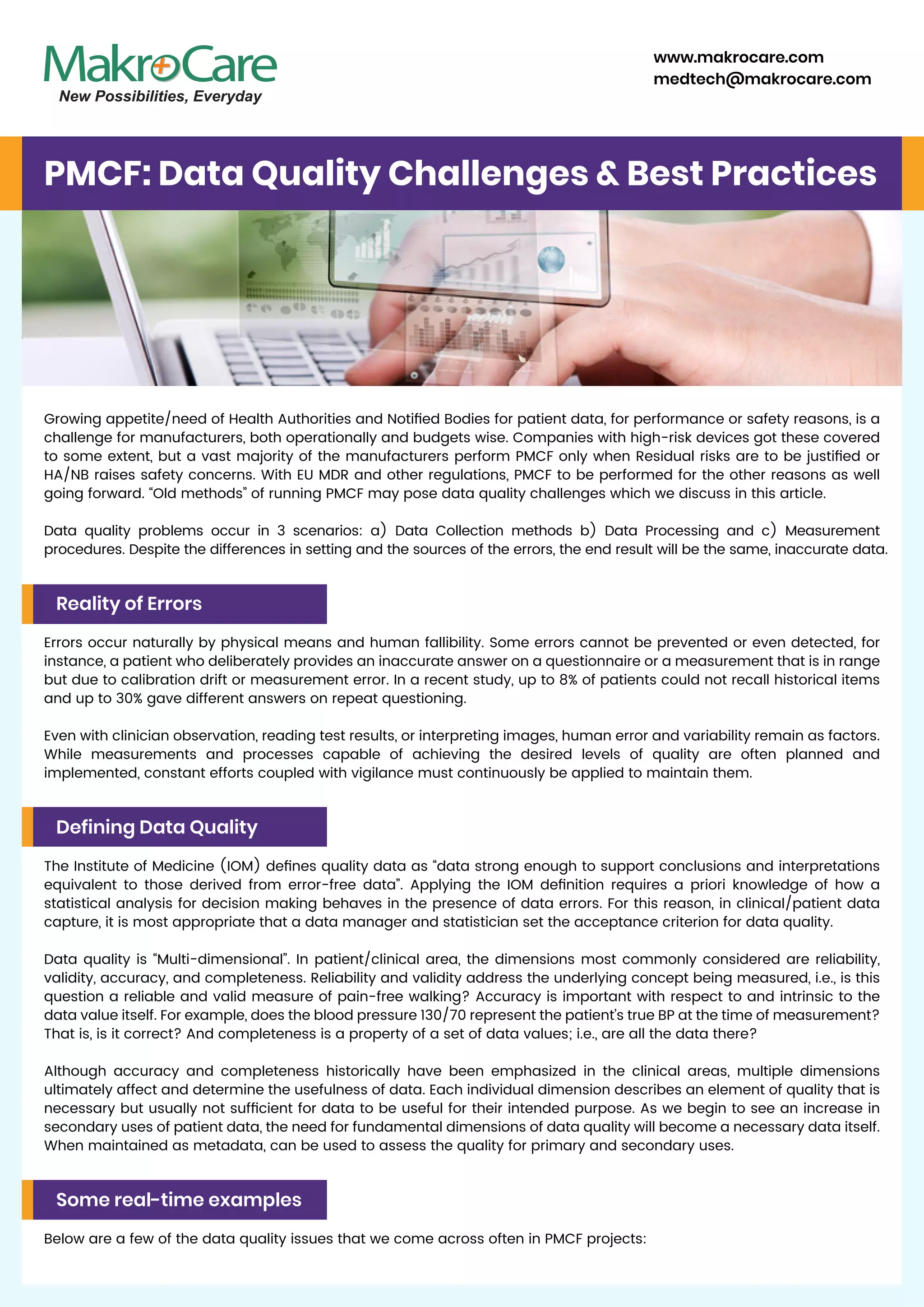 Pmcf data quality challenges & best practices | PDF