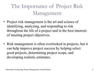 presentation project risk management description | PPT