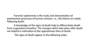 Post Mortem changes presentation by Khan | PPT
