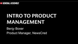 Introduction to Product Management | PPT