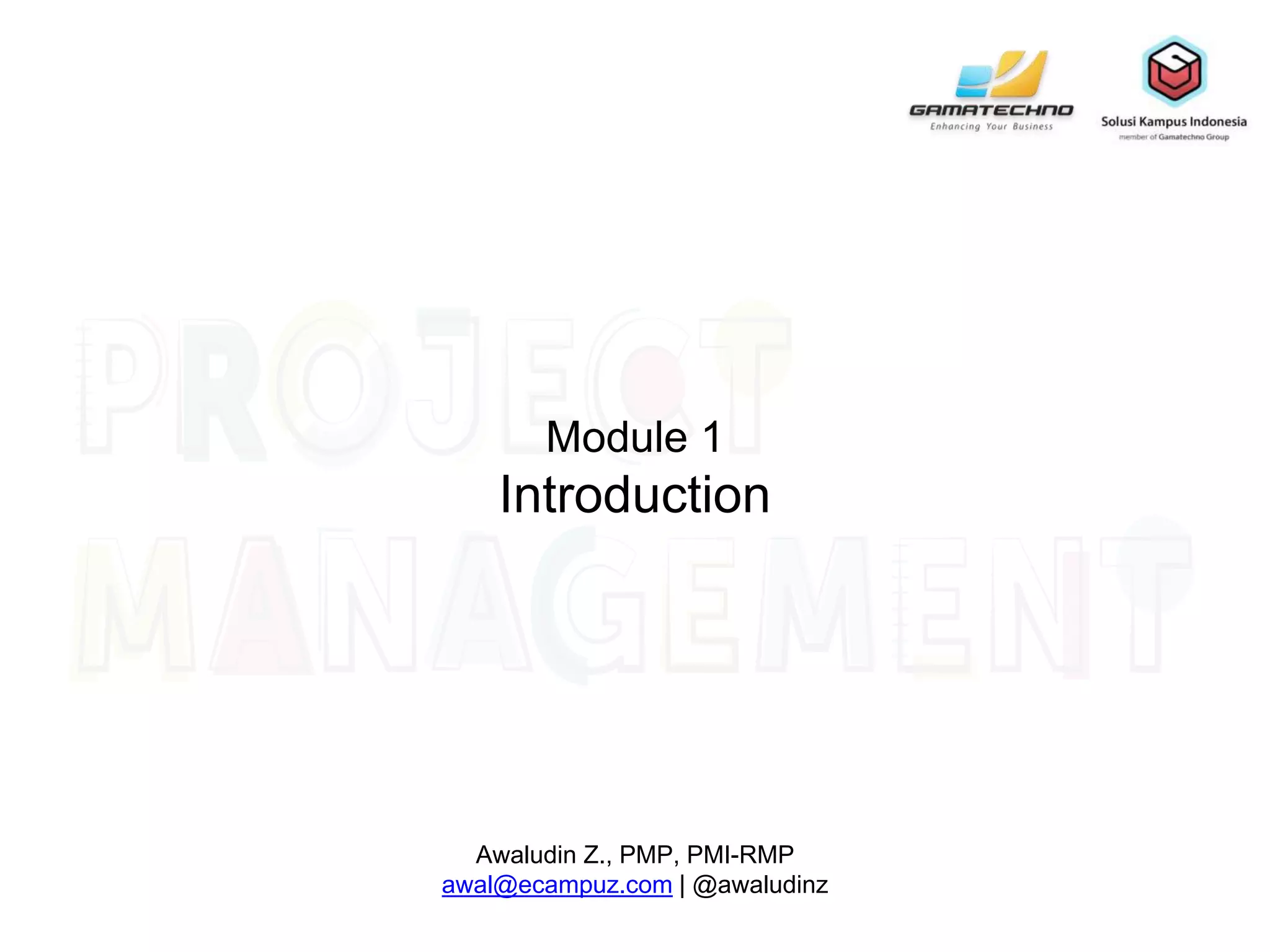 PMBOK 6 Summary: Module 1 (Introduction and Initiating Processes) | PPTX