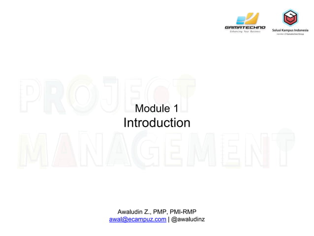 PMBOK 6 Summary: Module 1 (Introduction and Initiating Processes) | PPTX
