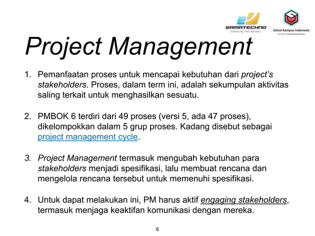 PMBOK 6 Summary: Module 1 (Introduction and Initiating Processes) | PPTX