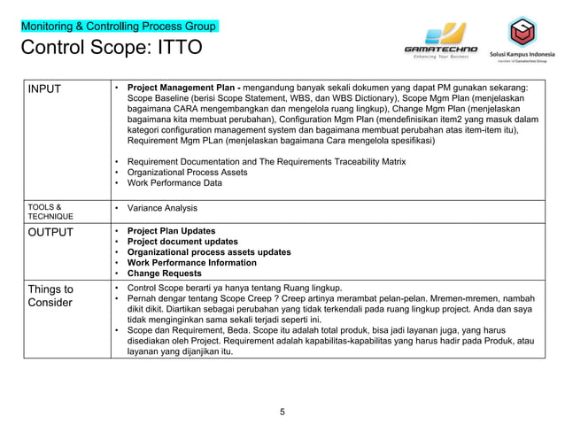 PMBOK 6 Summary: Module 4 (Monitoring and Controlling Processes) | PPTX