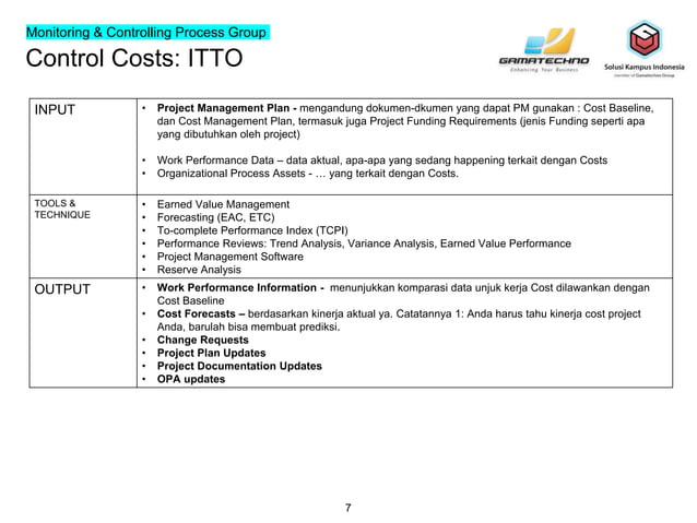 PMBOK 6 Summary: Module 4 (Monitoring and Controlling Processes) | PPTX