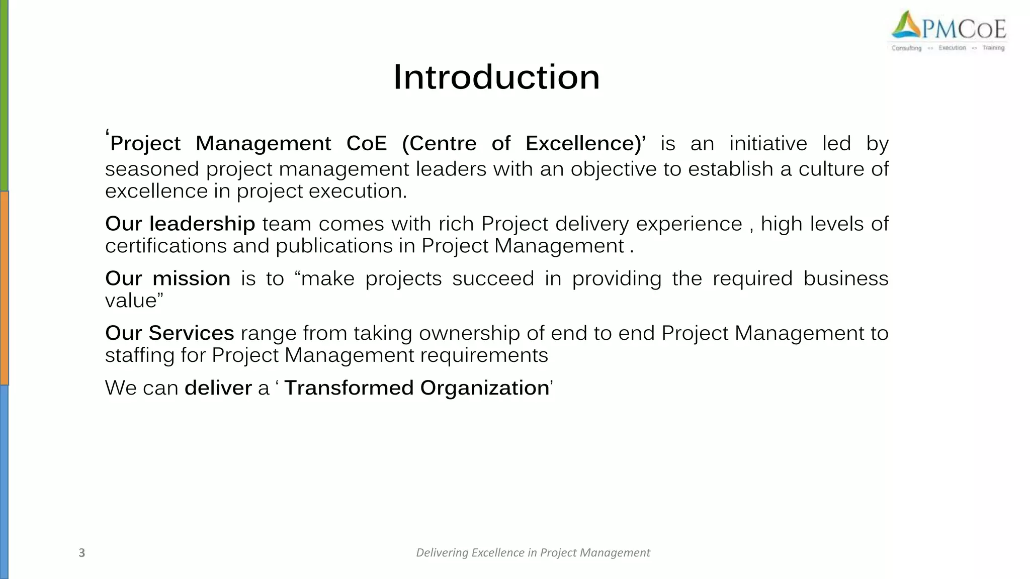 Project Management Centre of Excellence | PPTX