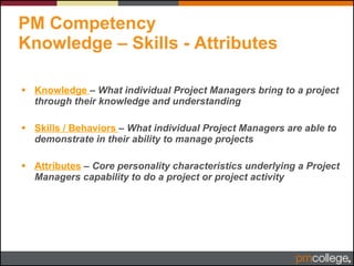 Project Manager Competency Overview | PPT