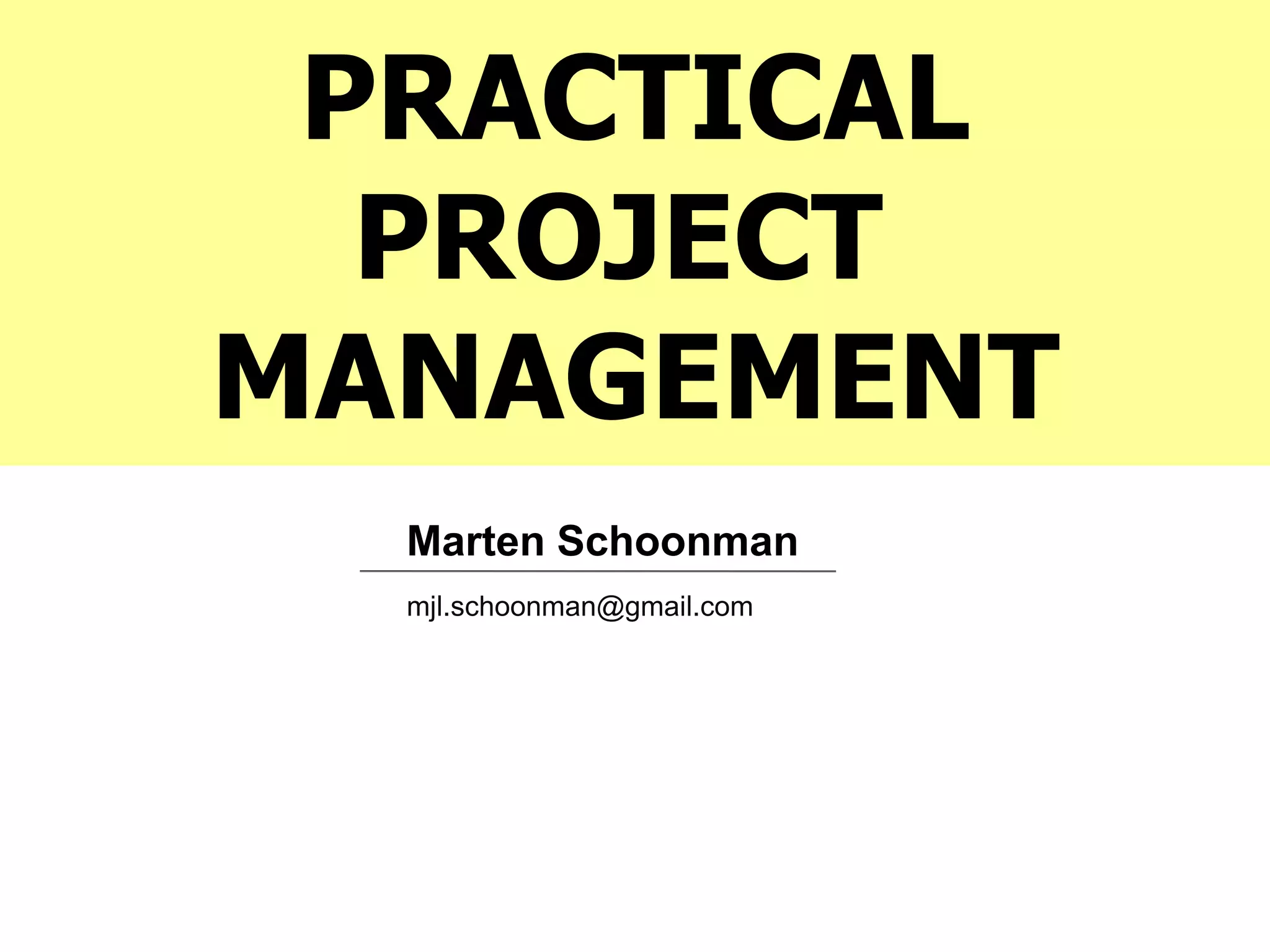 Practical Project Management - full course | PPTX