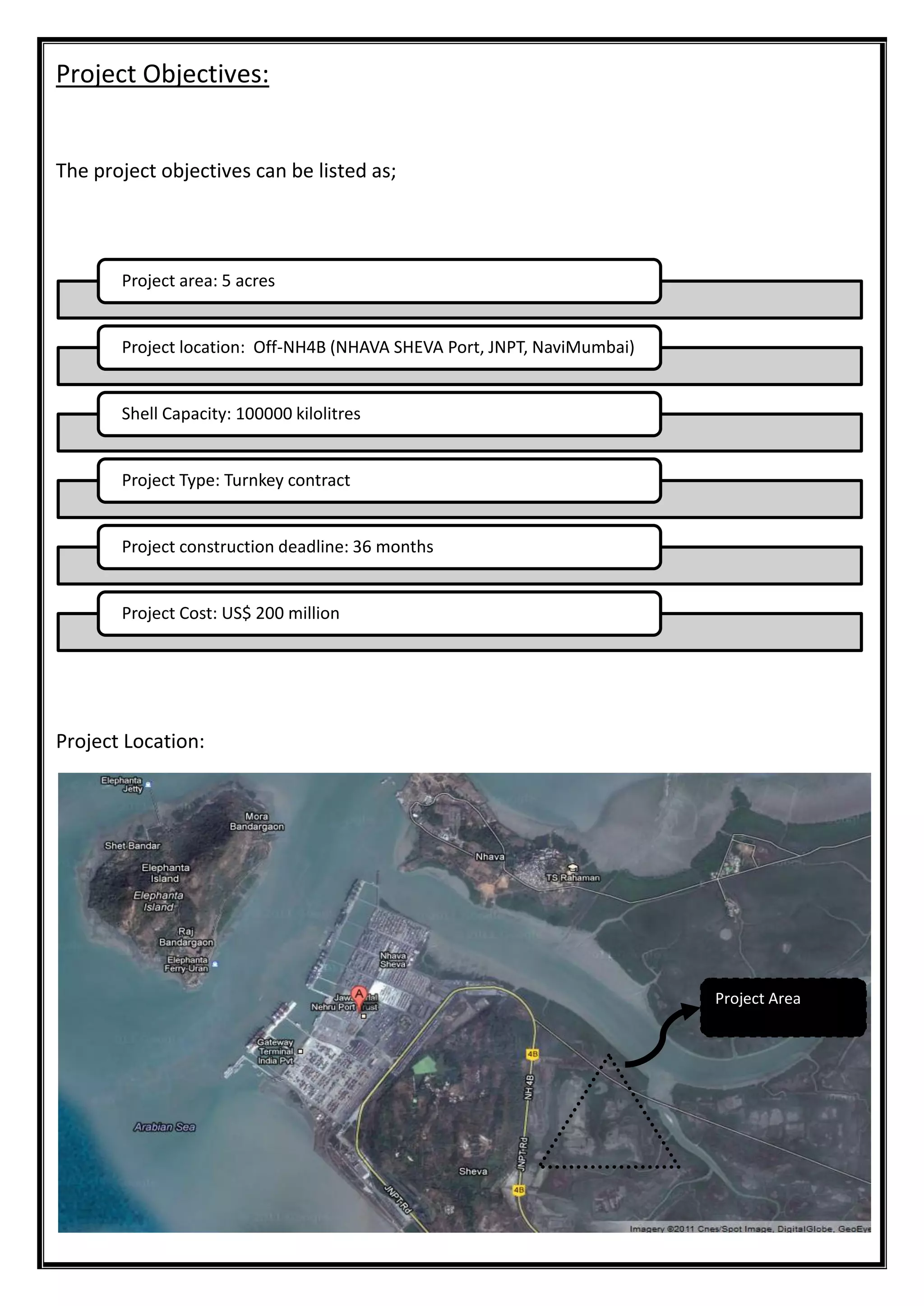 Project Management Report for Tank Farm | PDF