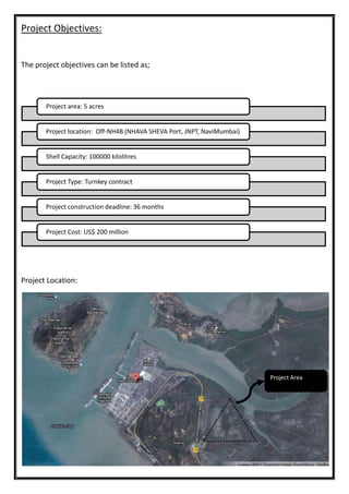 Project Management Report for Tank Farm | PDF