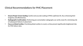 PMC Survival Rates in First permanent Molars.pptx